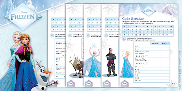 👉 Frozen: Maths Code Breaker Activity [Ages 7-9] - Twinkl